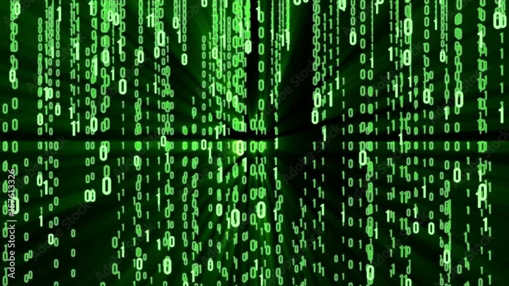 Abstract Matrix Background. Binary Computer Code. Coding and Hacker ...
