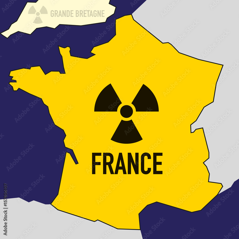 Vecteur Stock nucléaire - France - puissance - bombe atomique - carte ...