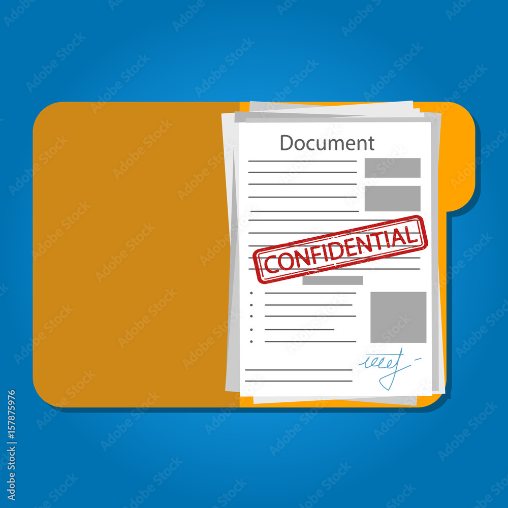 Confidential document. Stock Vector | Adobe Stock