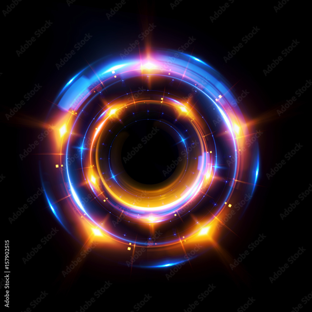 Abstract background. luminous swirling. Elegant glowing circle ...