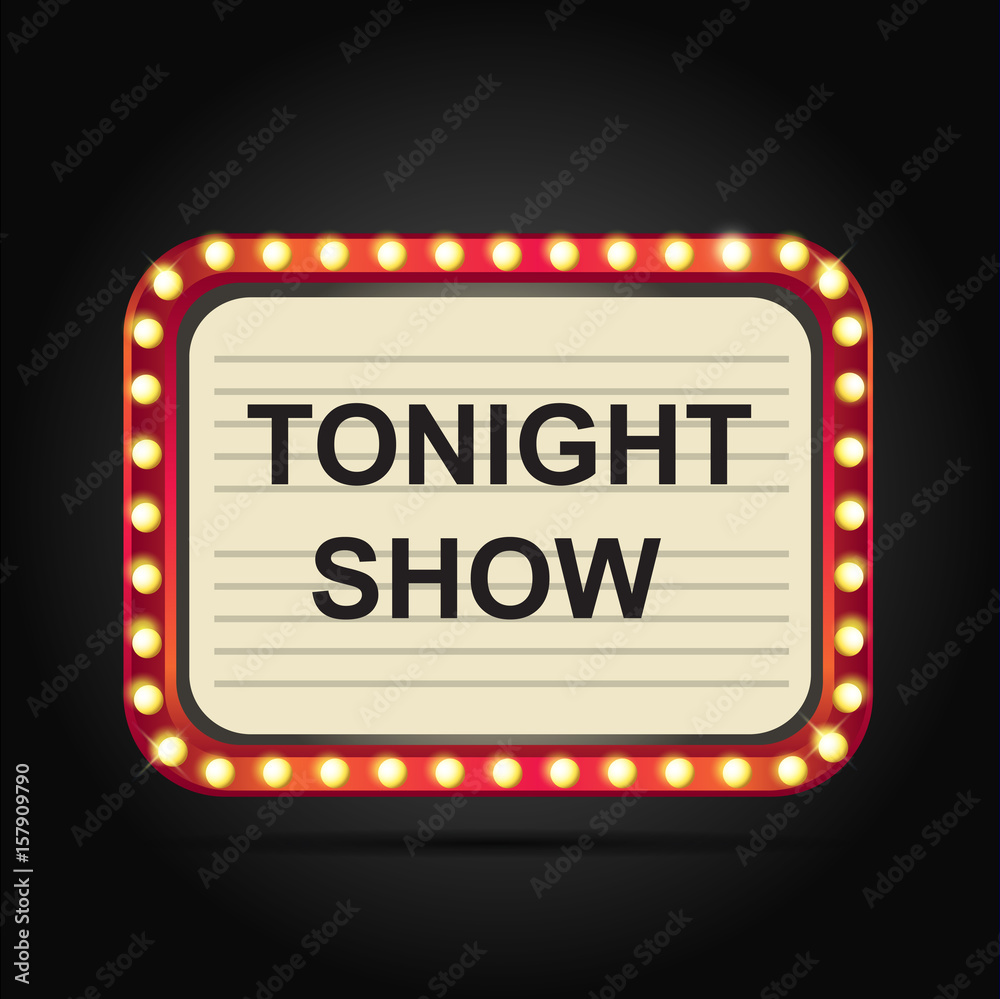 Night show , Vector Retro Banner Stock Vector | Adobe Stock
