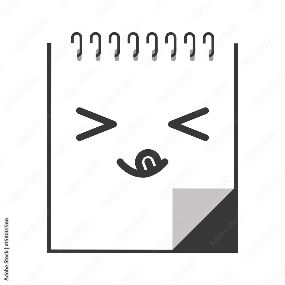 cute kawaii diary cartoon vector graphic design Stock Vector | Adobe Stock