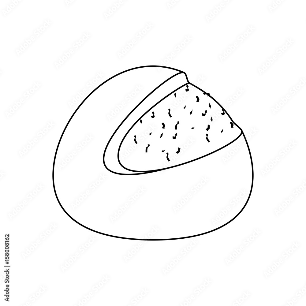 roll of bread icon over white background. vector illustration Stock ...