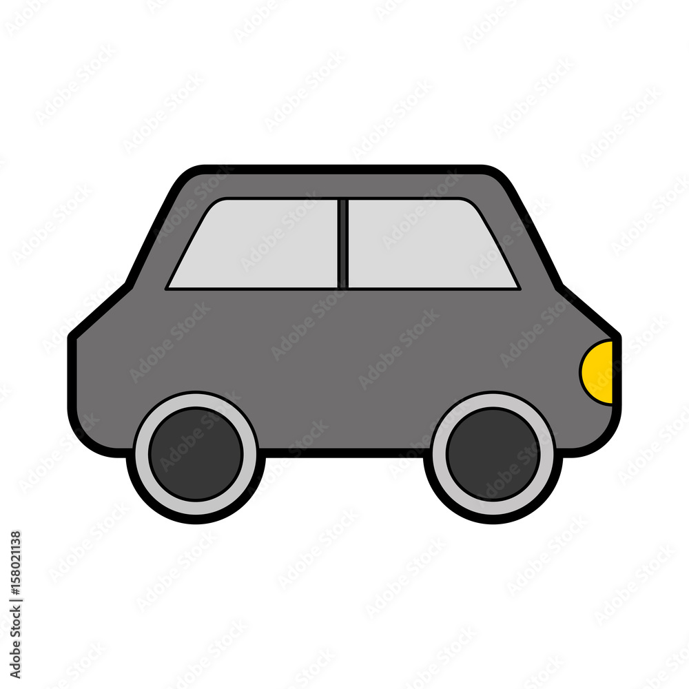 cute grey car cartoon vector graphic design Stock-Vektorgrafik | Adobe ...