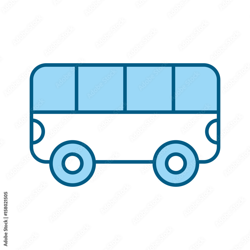 cute blue bus cartoon vector graphic design Stock Vector | Adobe Stock