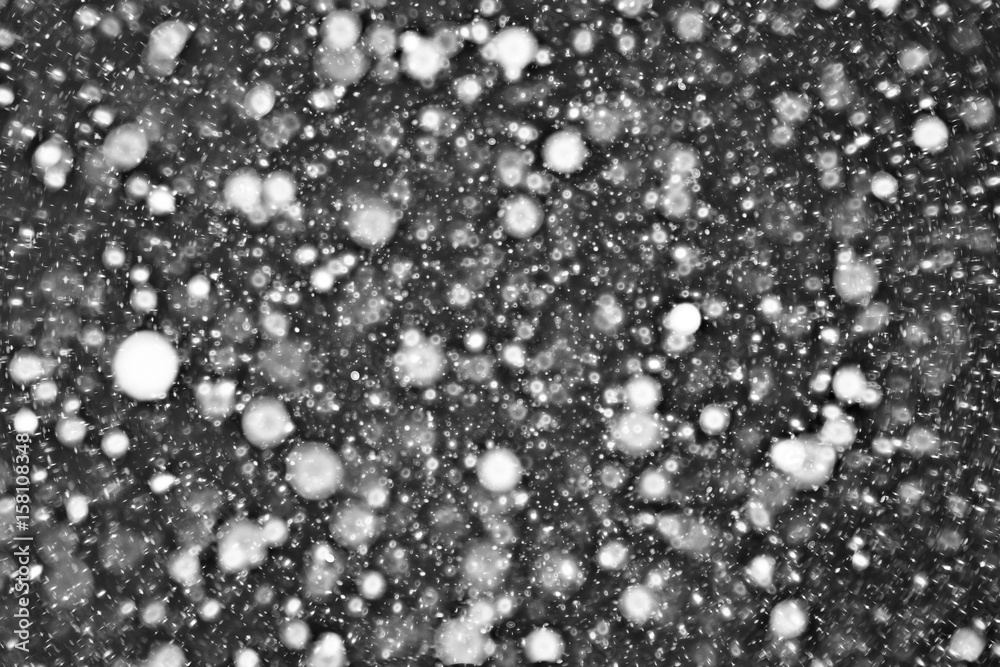snow on a black background texture overlay bokeh highlights Stock Photo ...
