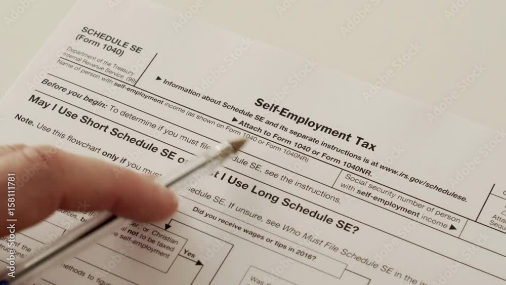 An anonymous person reading the IRS form 1040 schedule SE for self ...