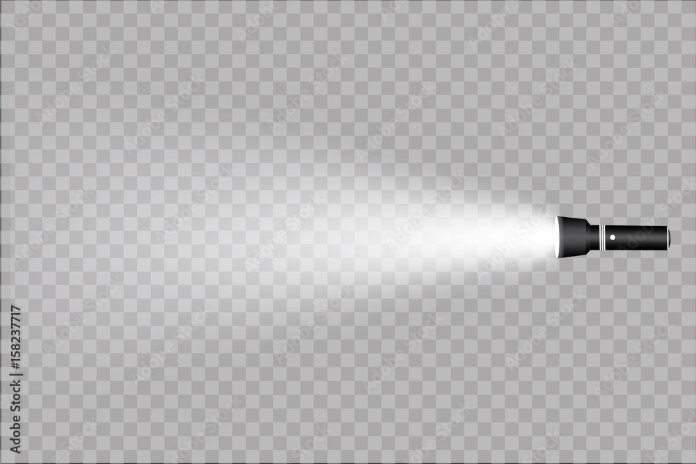 flashlight on a transparent background Stock Vector | Adobe Stock