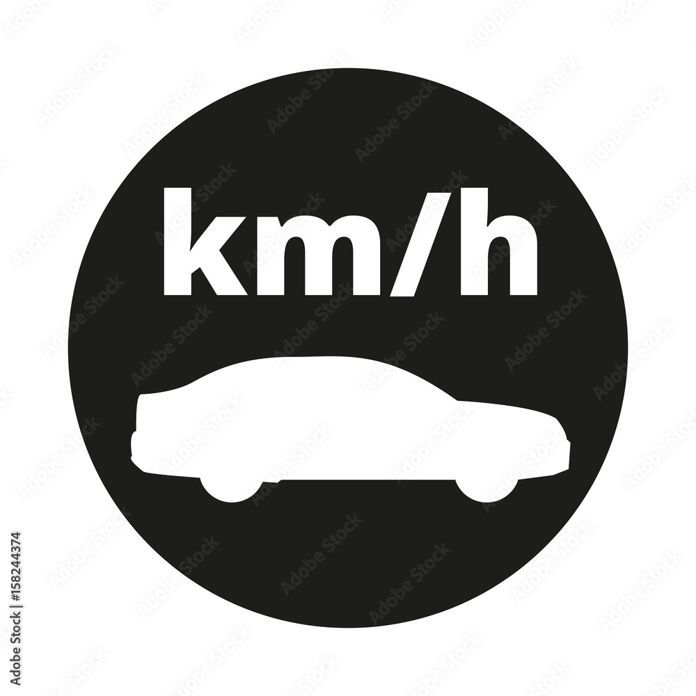 Auto km/h Icon - Car km/h icon for apps and websites Stock 벡터 | Adobe Stock