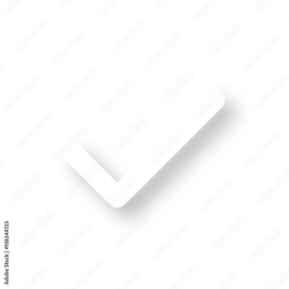 Icon mit Schatten - Haken Stock-Vektorgrafik | Adobe Stock