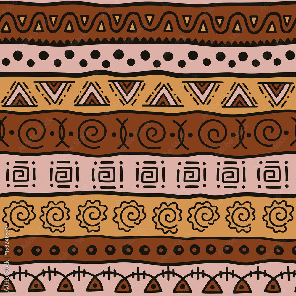 Seamless color pattern in ethnic style. Ornamental element African ...