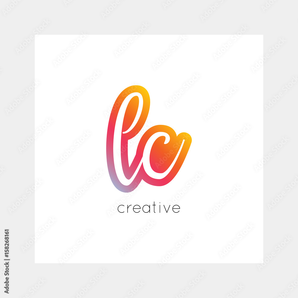 LC logo, vector. Useful as branding, app icon, alphabet combination ...