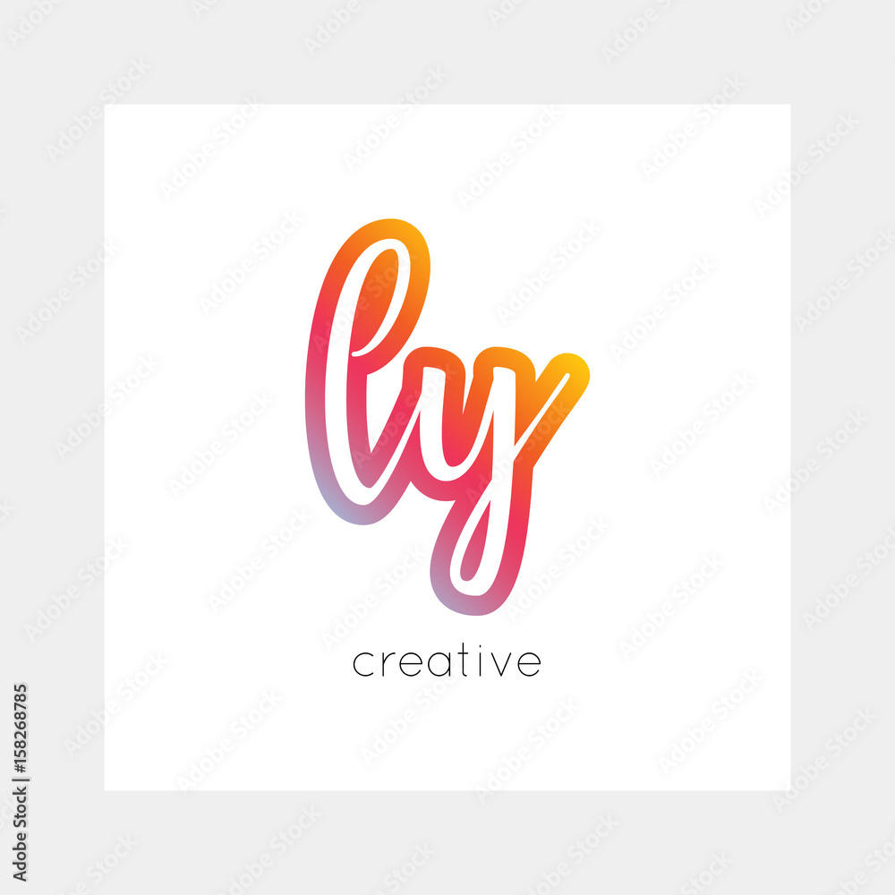 LY logo, vector. Useful as branding, app icon, alphabet combination ...