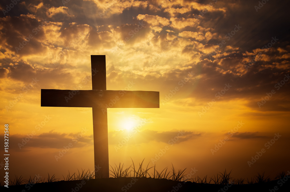 Crucifix Blessing Lights Stock Photo | Adobe Stock