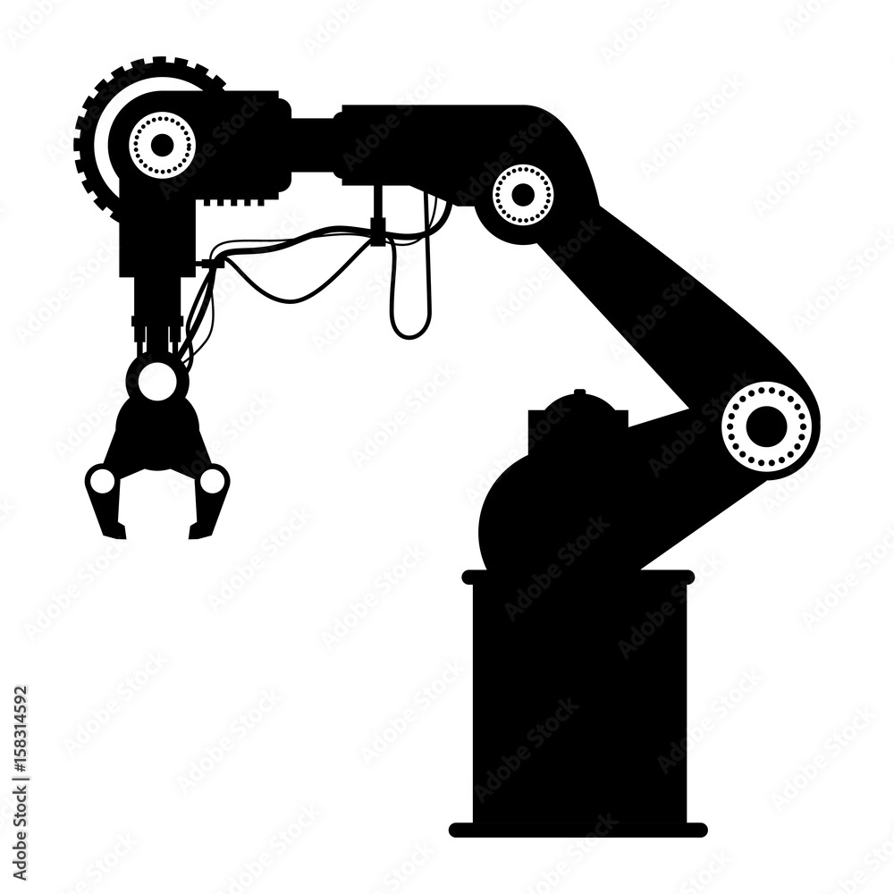 Robot Arm Laser icon vector illustration graphic design Stock Vector ...