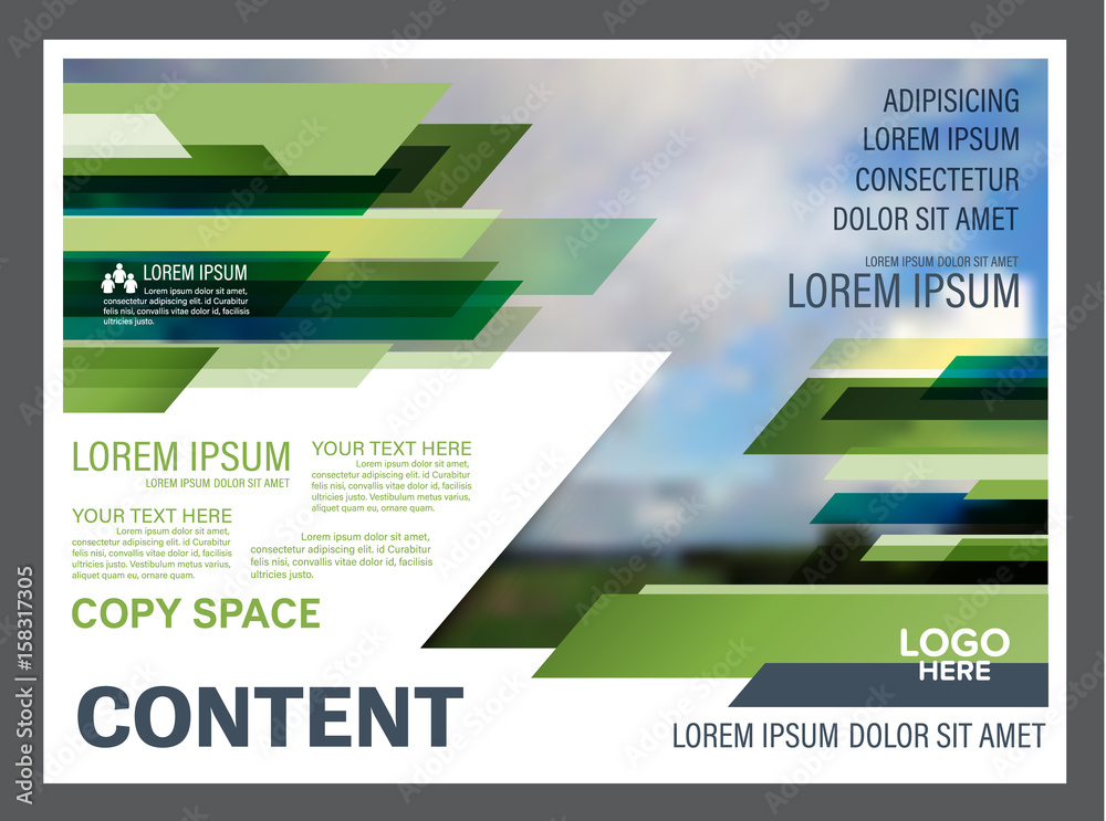 Presentation layout design template. Annual report cover page ...