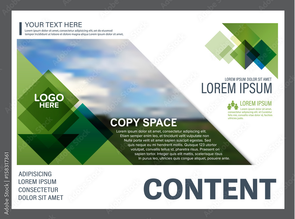 Presentation layout design template. Annual report cover page ...