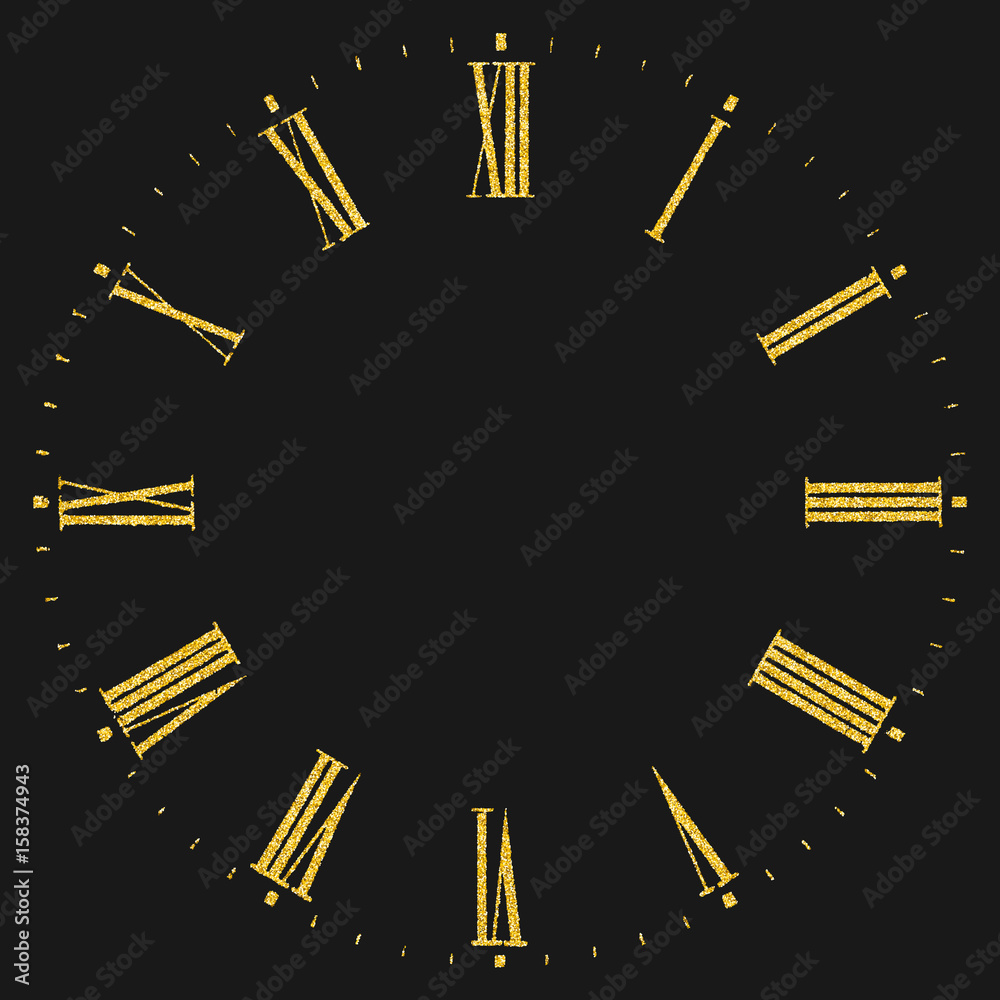 Roman numeral clock Stock Vector | Adobe Stock