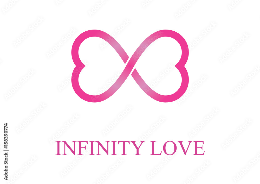 Infinity Love Logo Design Template. Flat Style Design. Vector ...