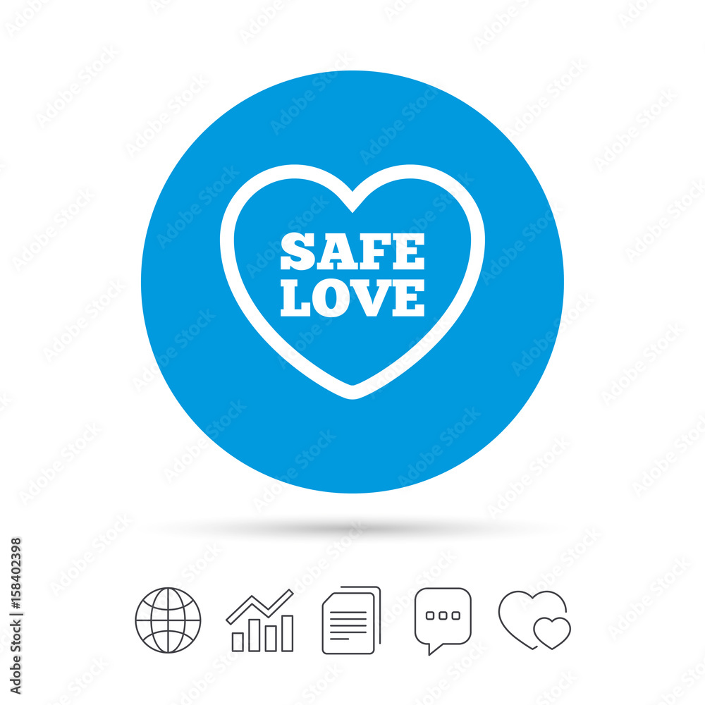 Safe Love Sign Icon Safe Sex Symbol Stock Vector Adobe Stock