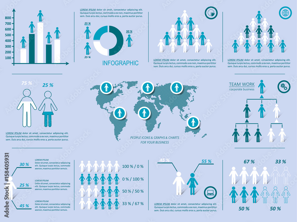 Vector demographic people icons Stock Vector | Adobe Stock