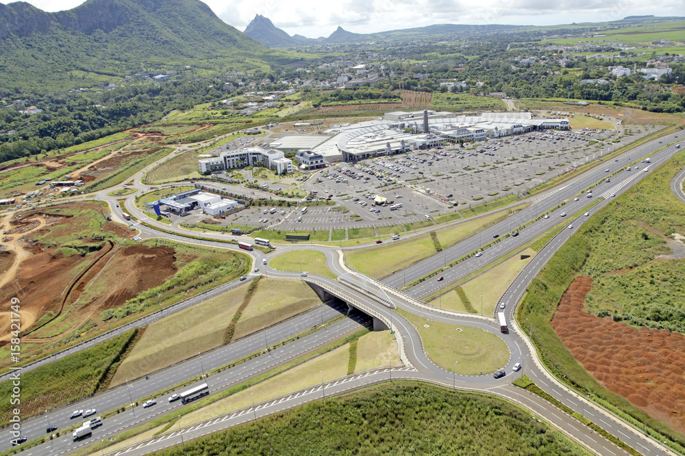 Aerial view of Bagatelle bridge Mauritius Stock Photo | Adobe Stock