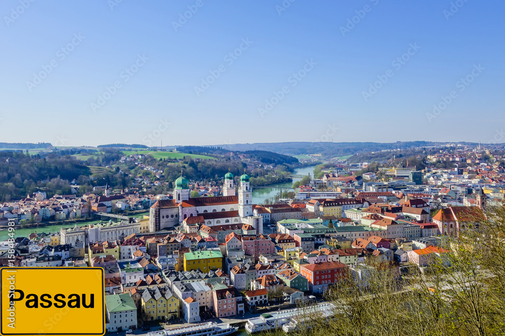 Ortsschild Passau Stock-Foto | Adobe Stock