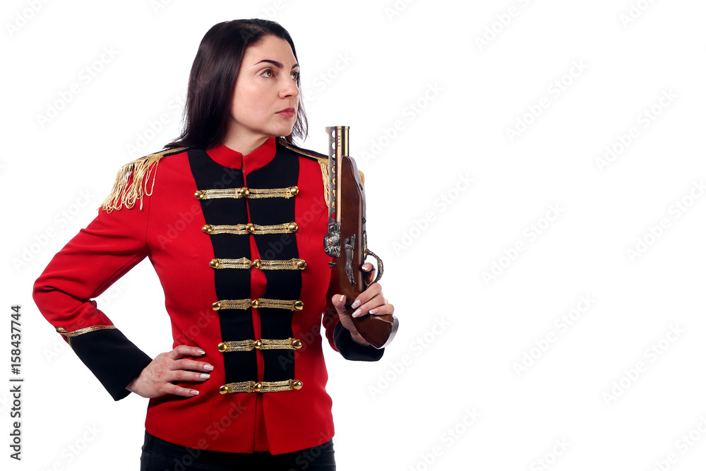 Poster Pretty girl in the costume of a hussar – Wall Art | UkPosters