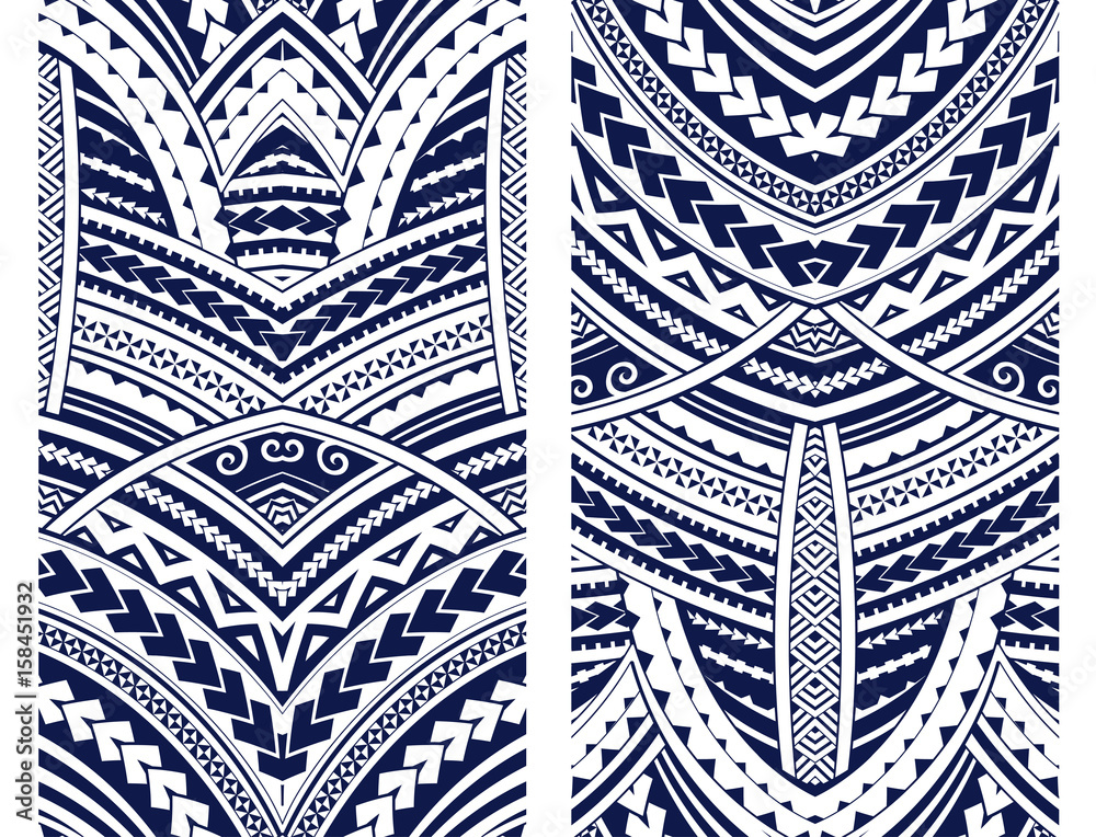 Maori style ornament set Stock Vector | Adobe Stock