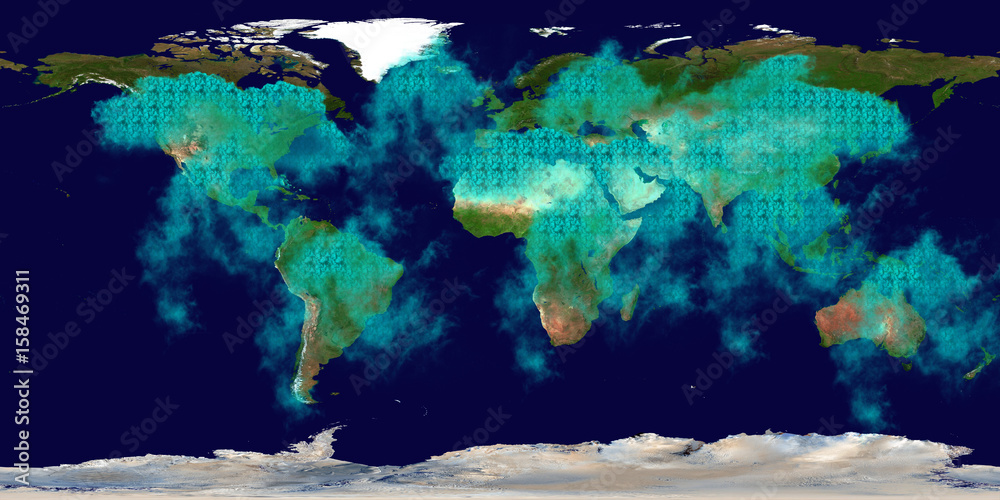 High resolution Earth contamination radiation nuclear war waste ...