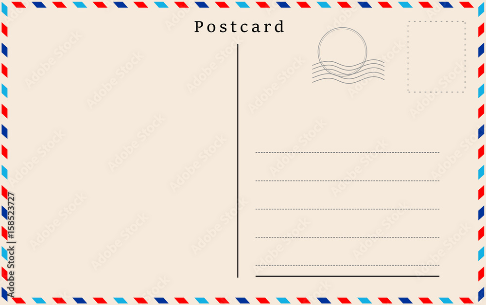 Vector postcard with beige paper texture . Stock Vector | Adobe Stock