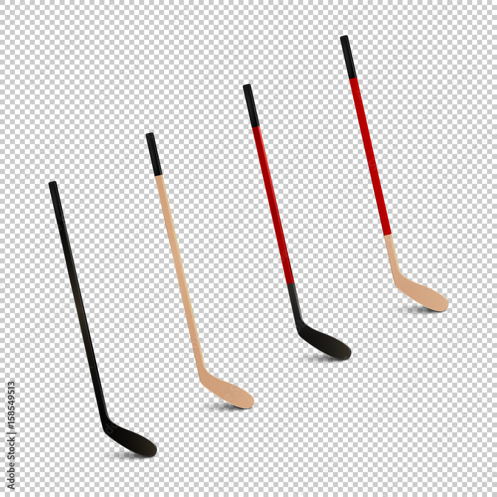 Illustration of sports realistic icon set - ice hockey sticks. Design ...