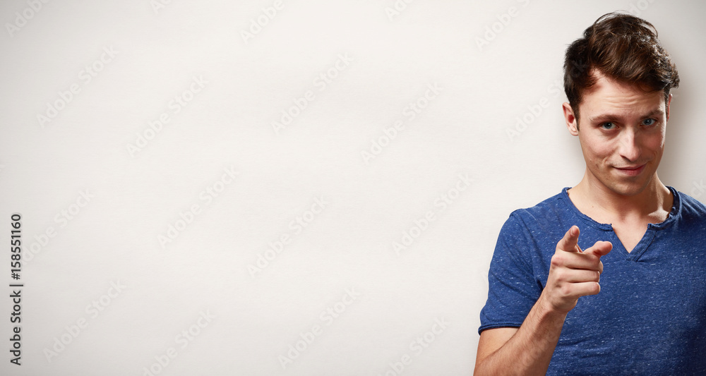 Man pointing to the camera Stock-Foto | Adobe Stock