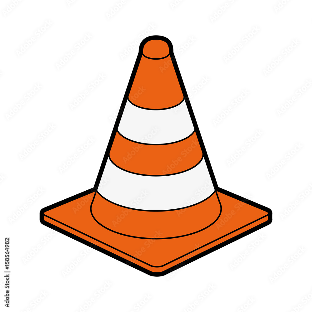 Construction Cone Icon Vector