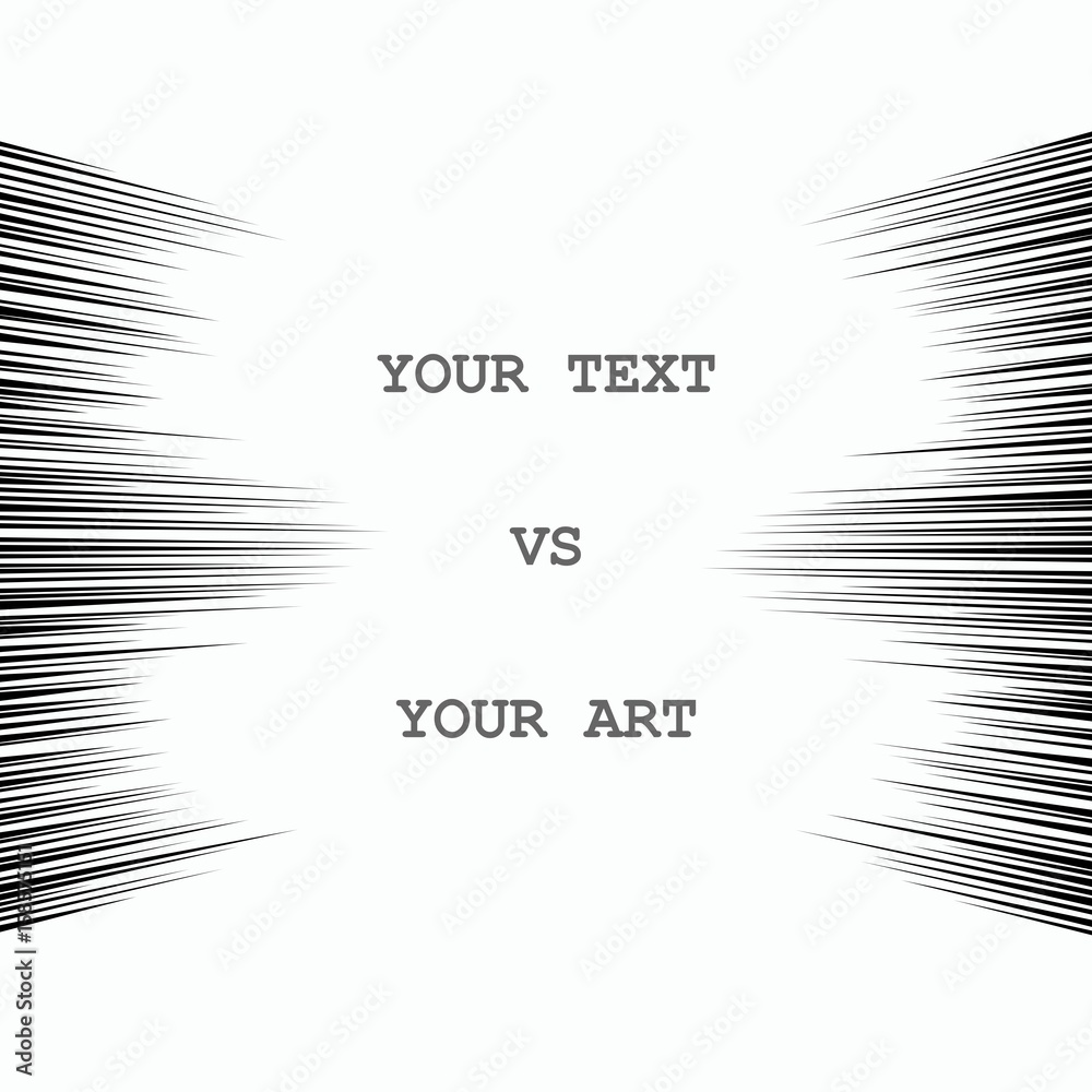 Comic book Speed Lines. Black and white vector elements. Distribution ...