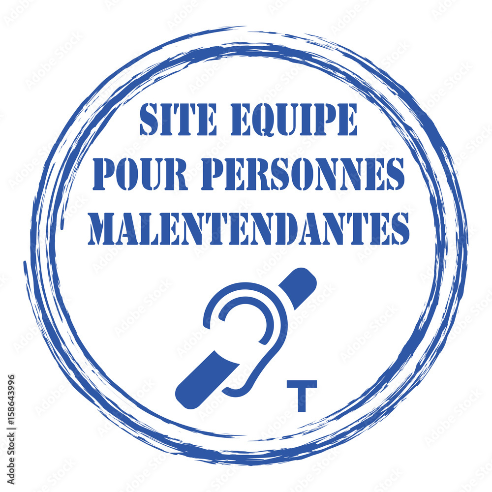 Logo site équipé pour personnes malentendantes. Stock Vector | Adobe Stock