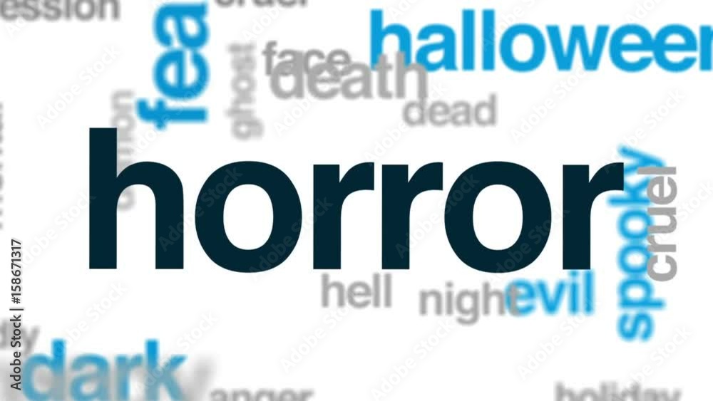 Horror animated word cloud, text design animation. Stock Video | Adobe ...