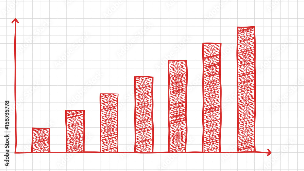 Hand drawn graph infographics chart Stock Illustration | Adobe Stock