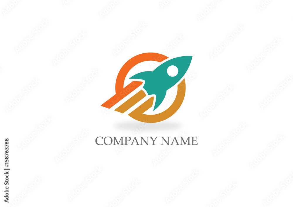 rocket vector logo Stock Vector | Adobe Stock