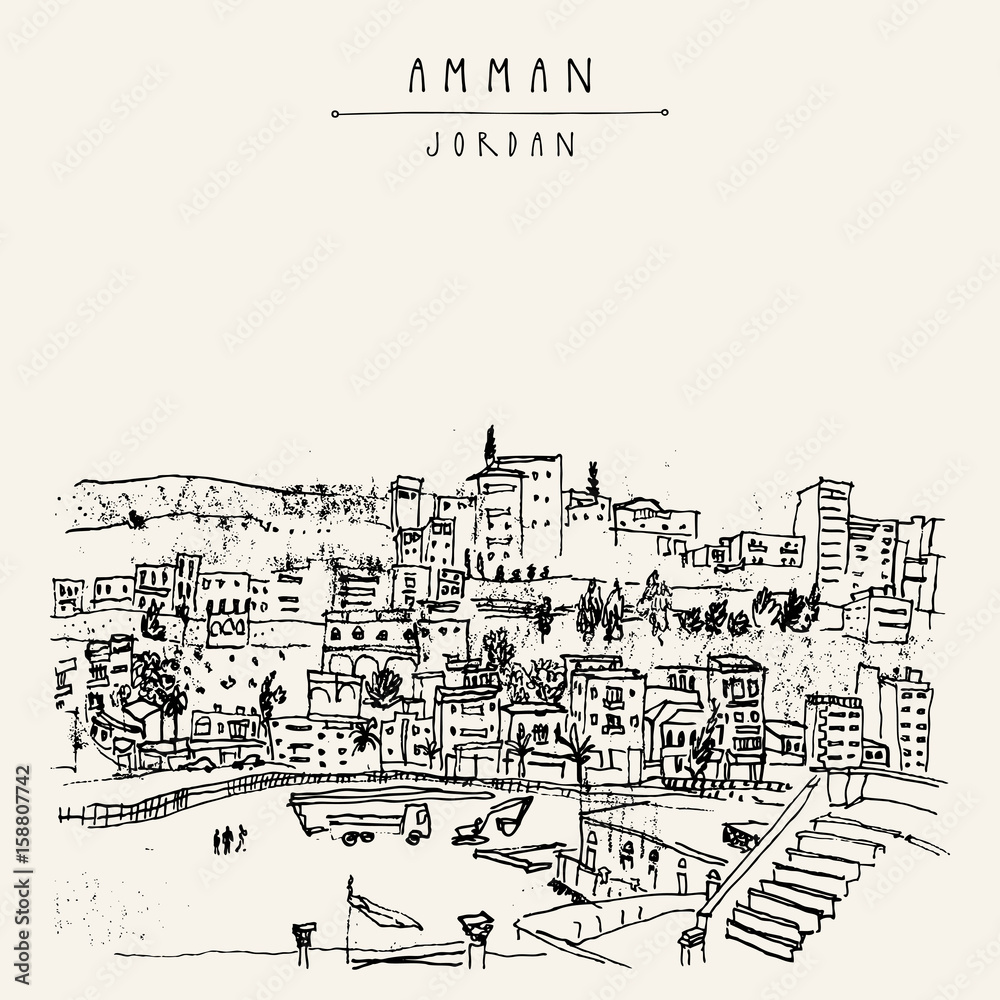 Amman, Jordan, Middle East. Historical place, ancient Roman ...