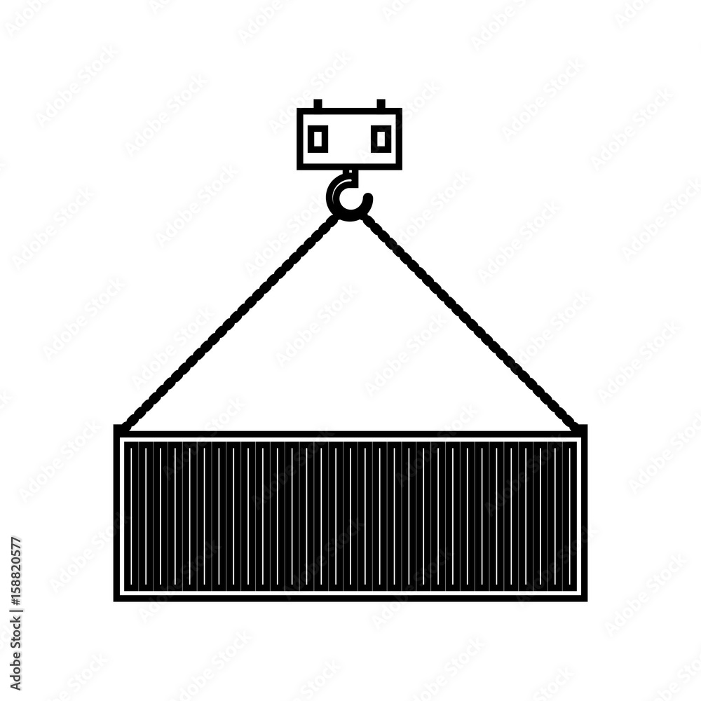 container holding icon over white background vector illustration Stock ...