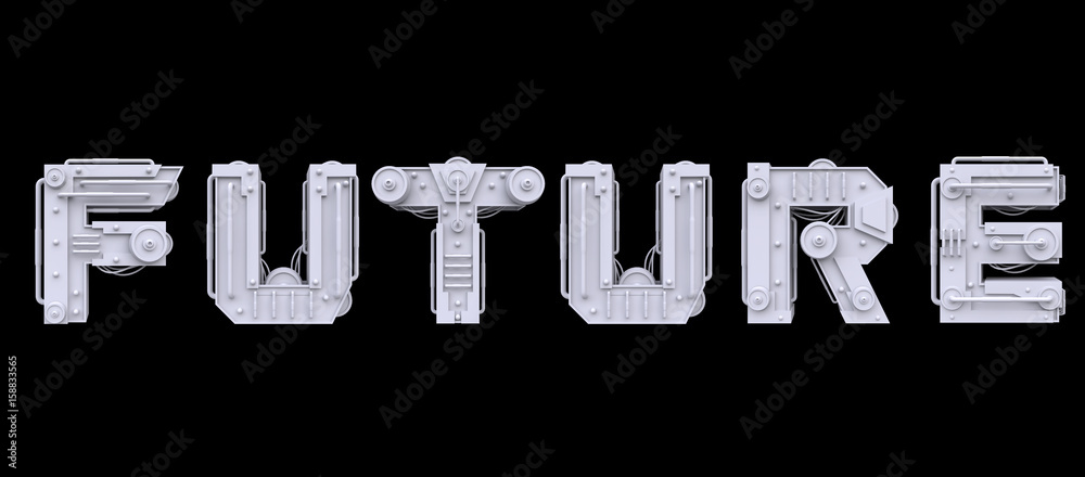 Futuristic 3d Fonts