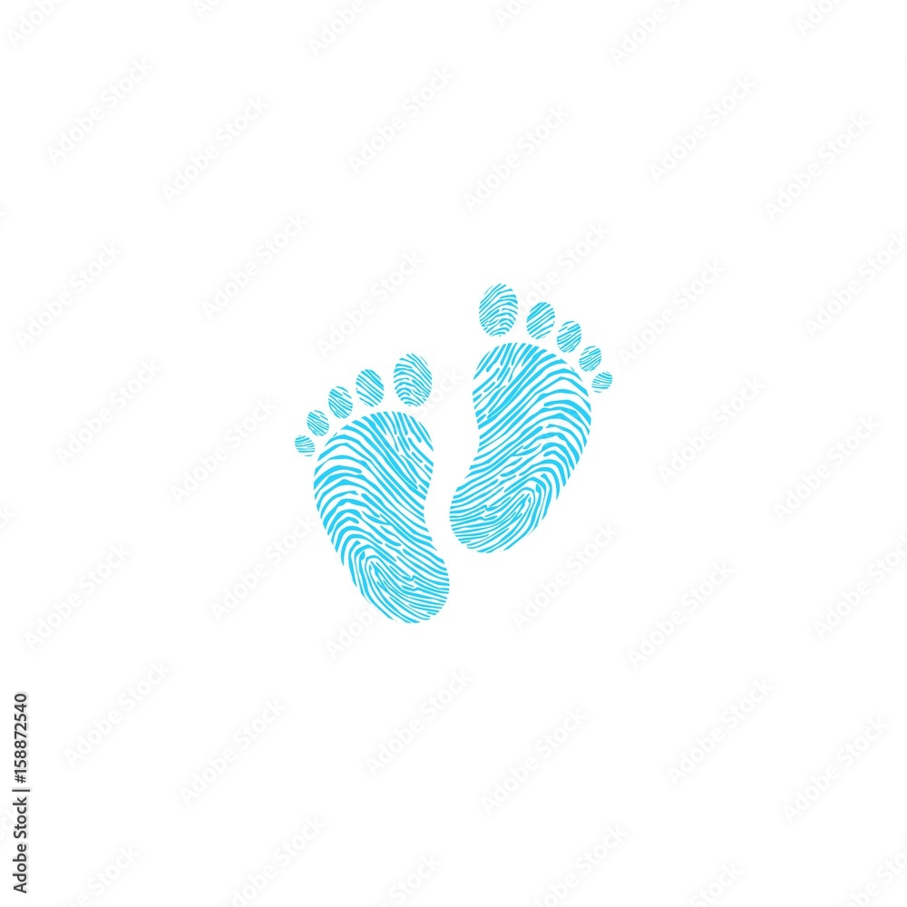 Baby footsteps vector illustration Stock Vector | Adobe Stock