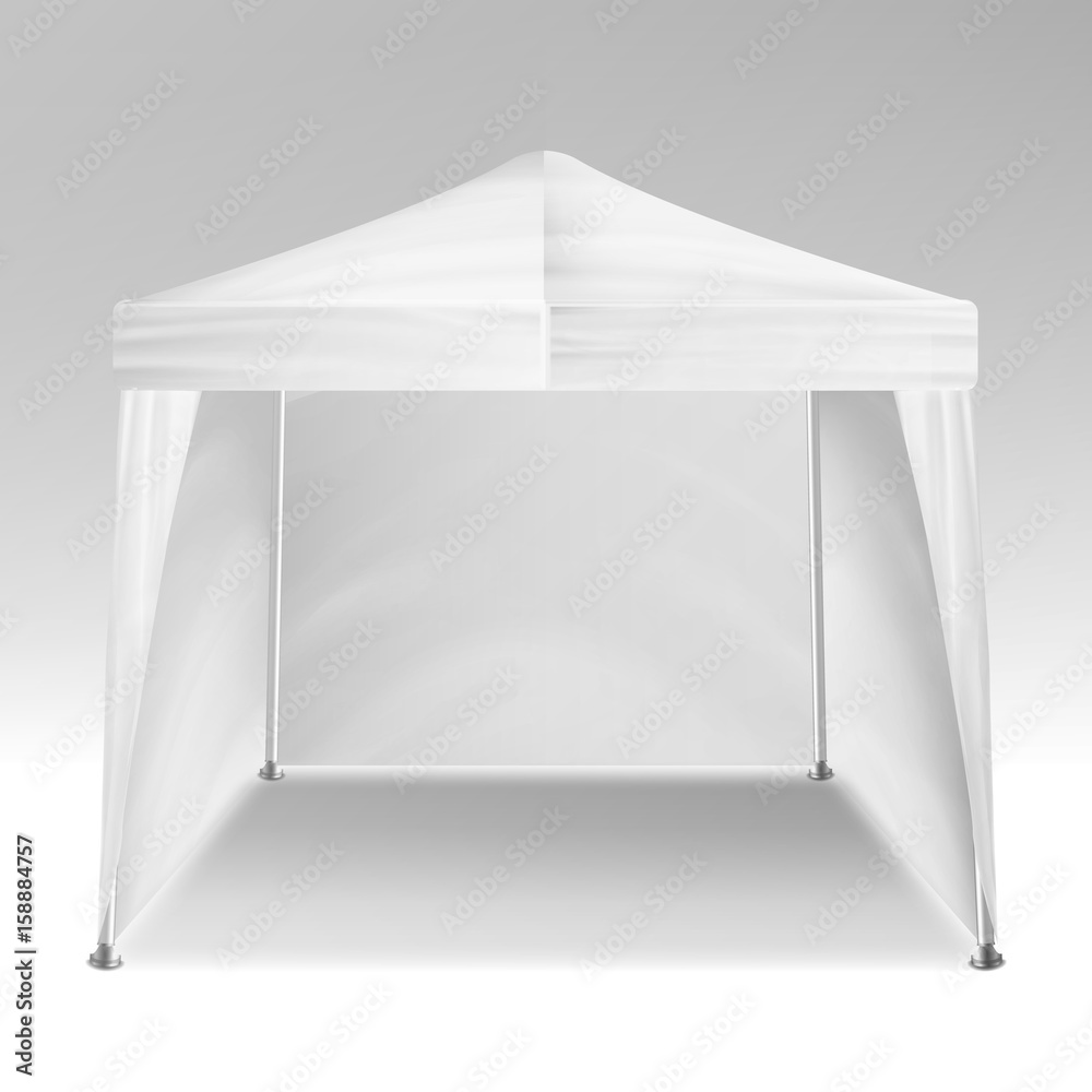 Promotional Tent Vector. Advertising Outdoor Event Trade Show Pop-Up ...