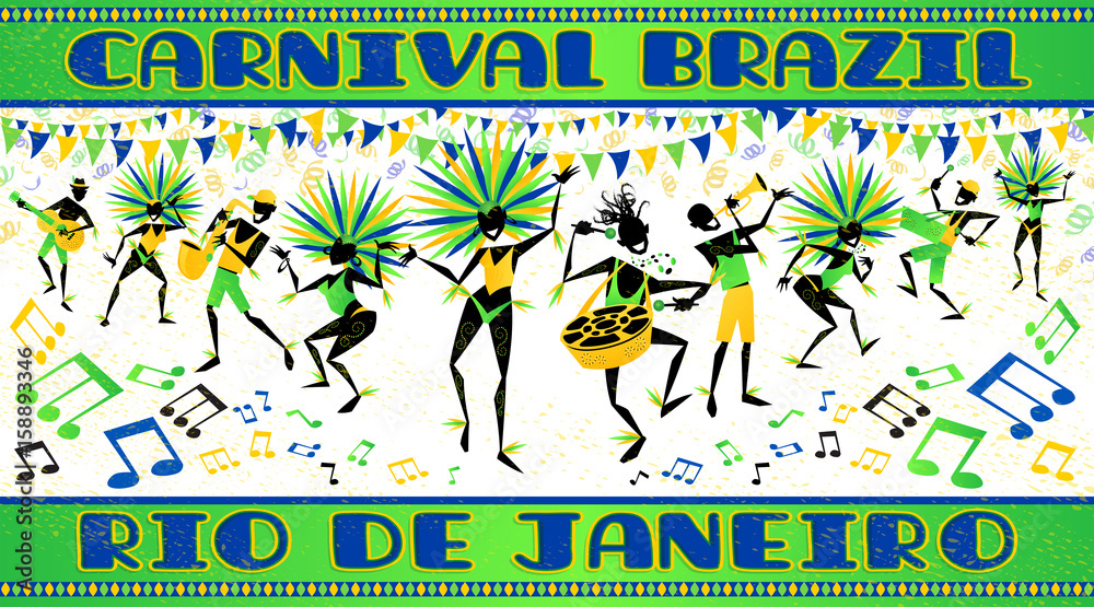 Rio Carnival Poster Stock Vector | Adobe Stock