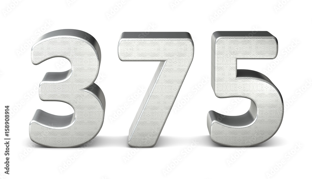 375 zahl silber 3d number silver struktur Stock-Illustration | Adobe Stock