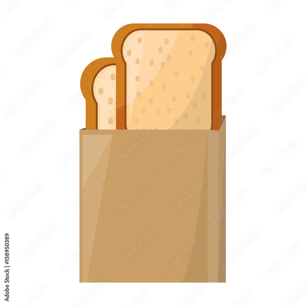 toasted bread box vector illustration graphic design icon Stock Vector ...