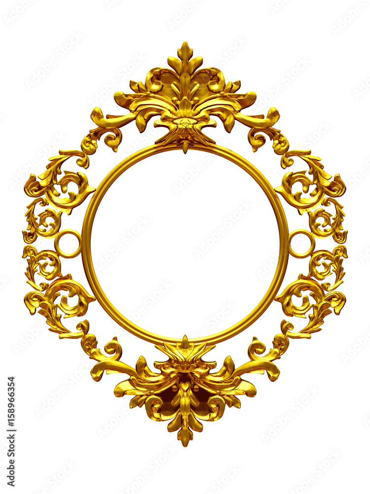 golden circle frame Stock Illustration | Adobe Stock