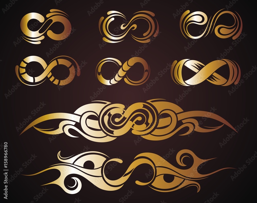 Infinity symbols set Stock Vector | Adobe Stock