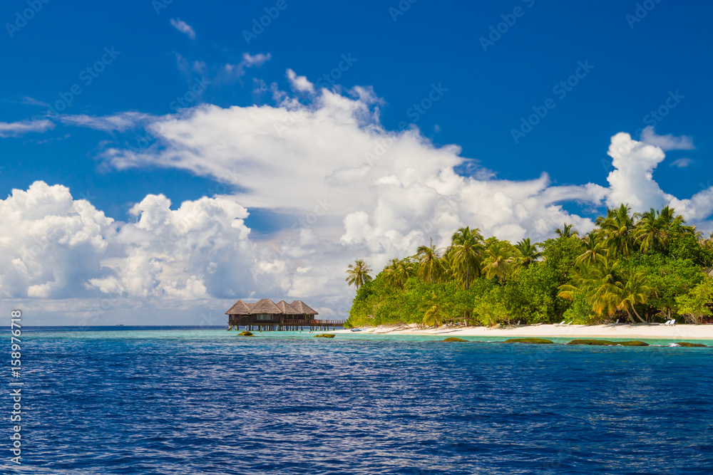 Perfect beach view. Summer holiday and vacation design. Inspirational ...